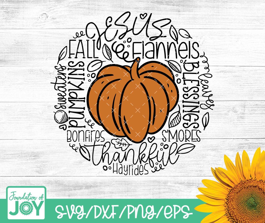 Christian Fall Design Svg, Jesus Fall Svg, Religious Fall Svg, Pumpkin ...