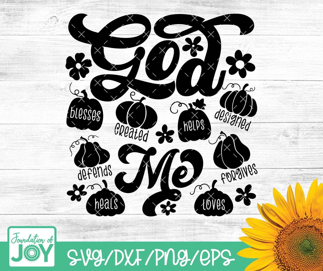 Groovy Christian Fall Design, God Says Svg, Religious Autumn Svg, Retro ...