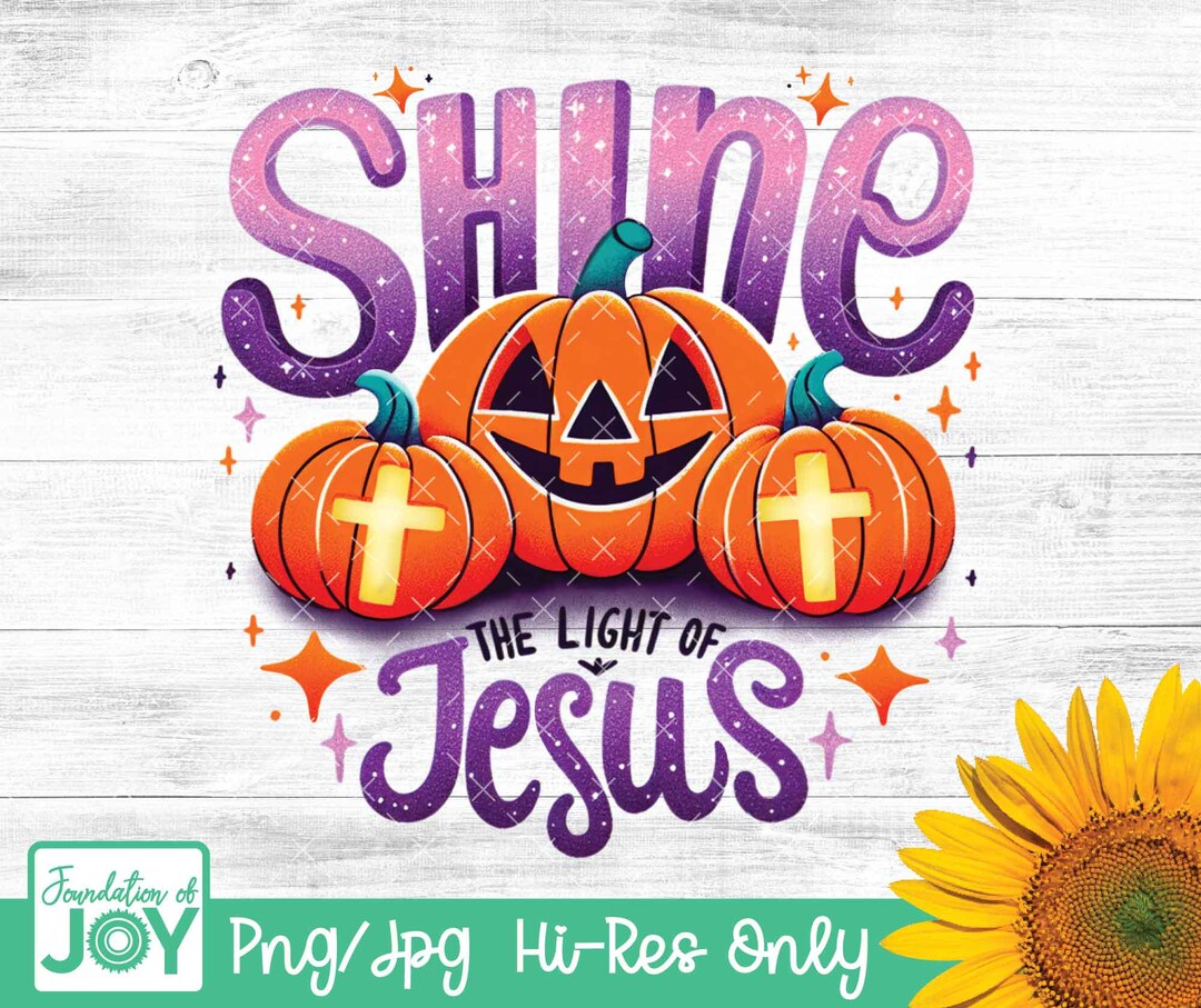 Shine the Light of Jesus Png, Christian Halloween Png, Religious Kid ...