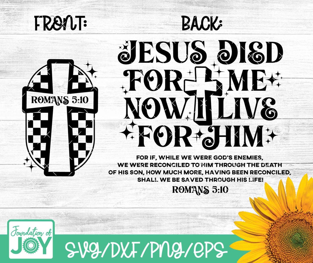 Jesus Died for Me Now I Live for Him, Trendy Christian Svg, Women's ...