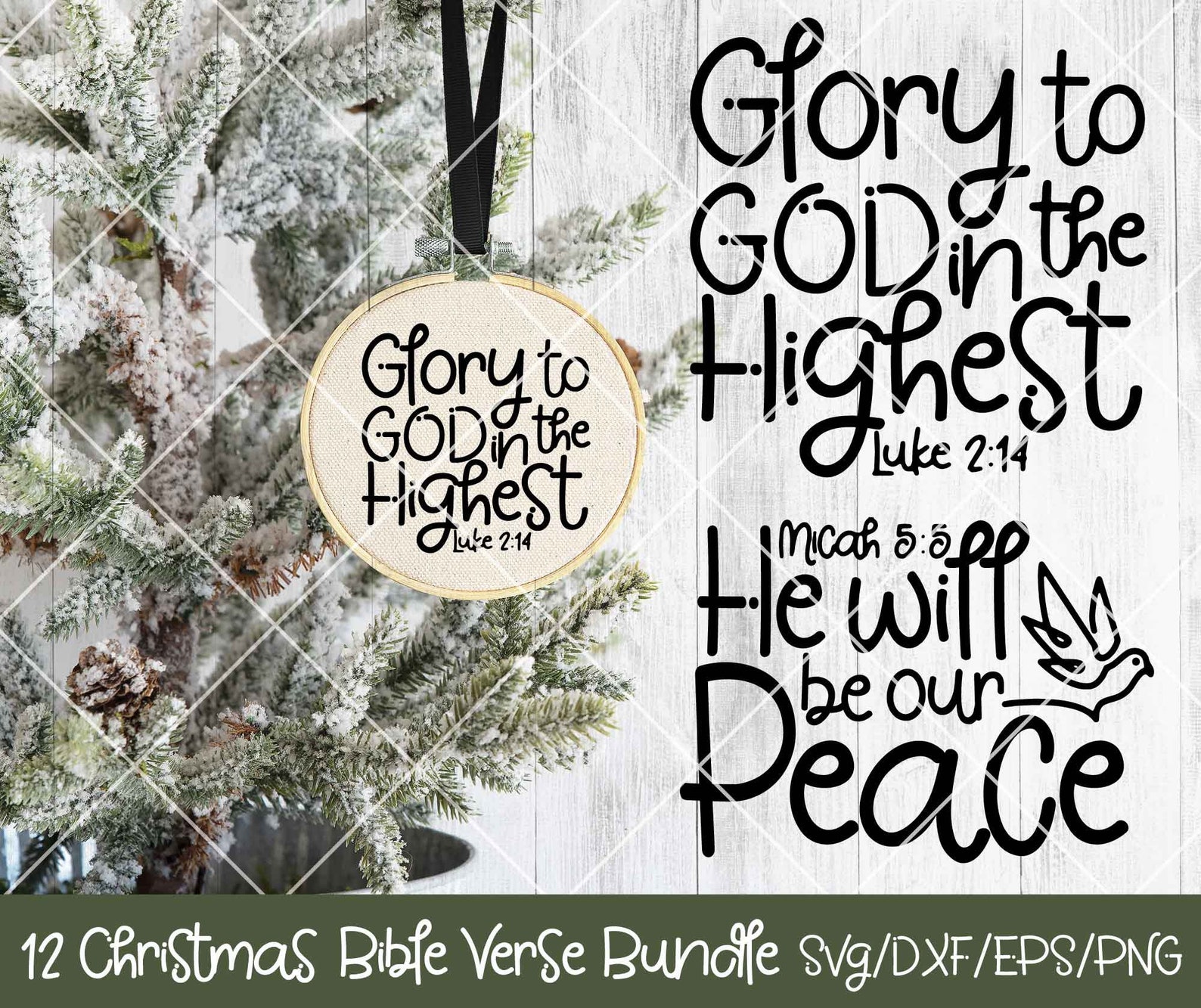 12 Christmas Bible Verse Bundle Bible Verse Ornaments Svg - Etsy