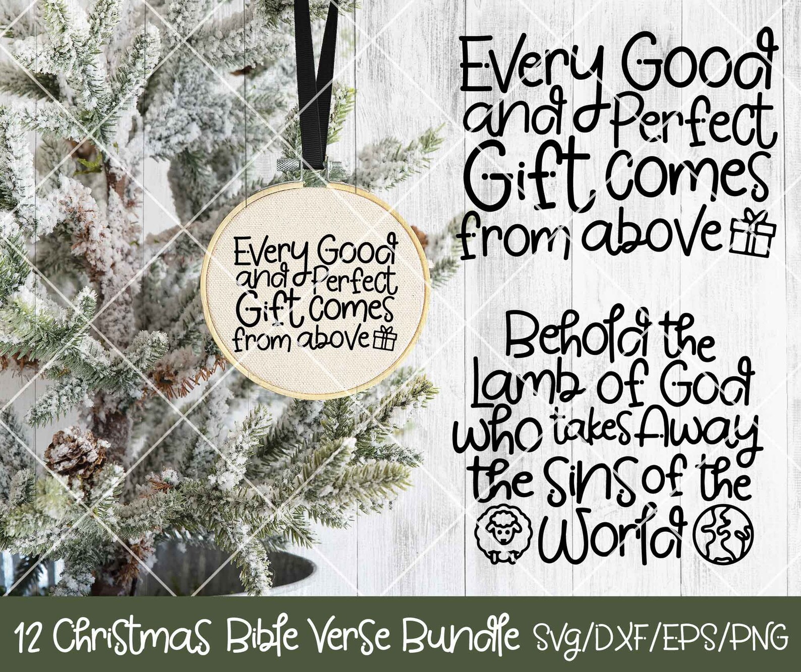 12 Christmas Bible Verse Bundle Bible Verse Ornaments Svg - Etsy