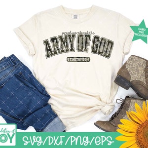 Army of God Svg, Christian Varsity Design, Bible Verse Svg, Jersey ...