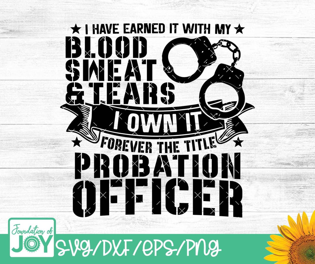 Probation Officer Svg, Law Enforcement Sublimation, Justice System ...