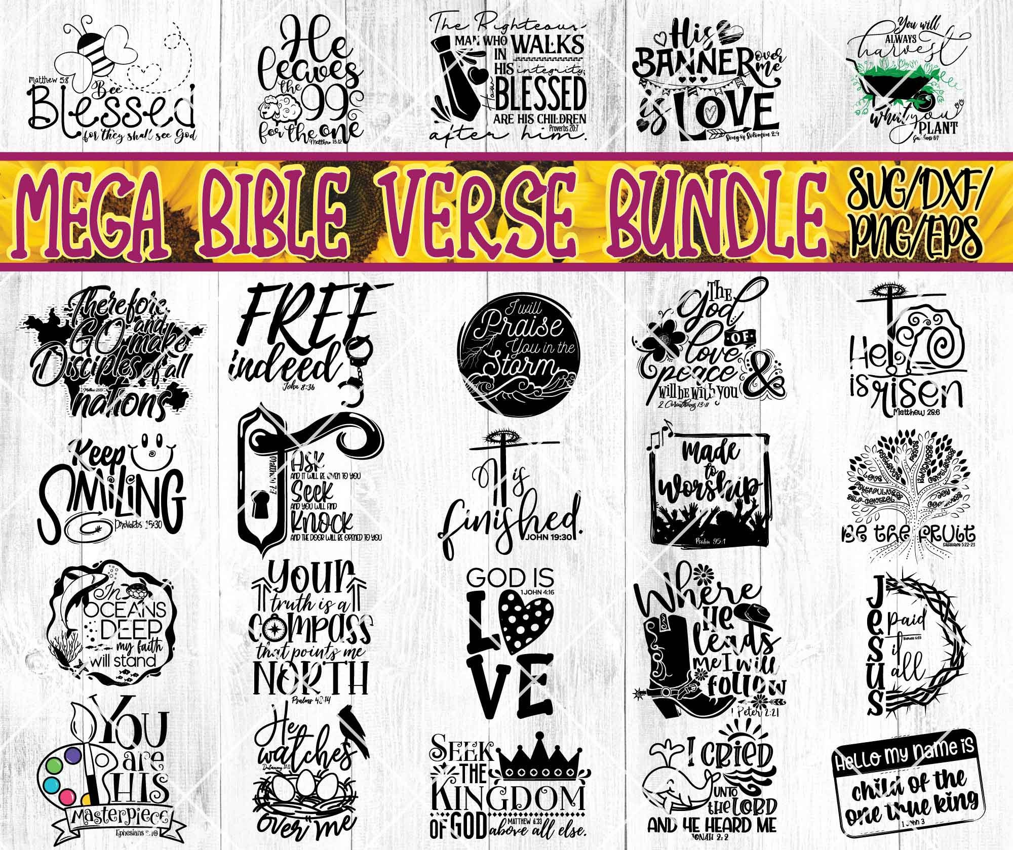 Bible Verse Svg Bundle Christian Svg Bundle 25 Religious | Etsy