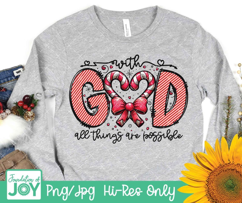 Christmas With God All Things Are Possible Png, Jesus Christmas Png ...
