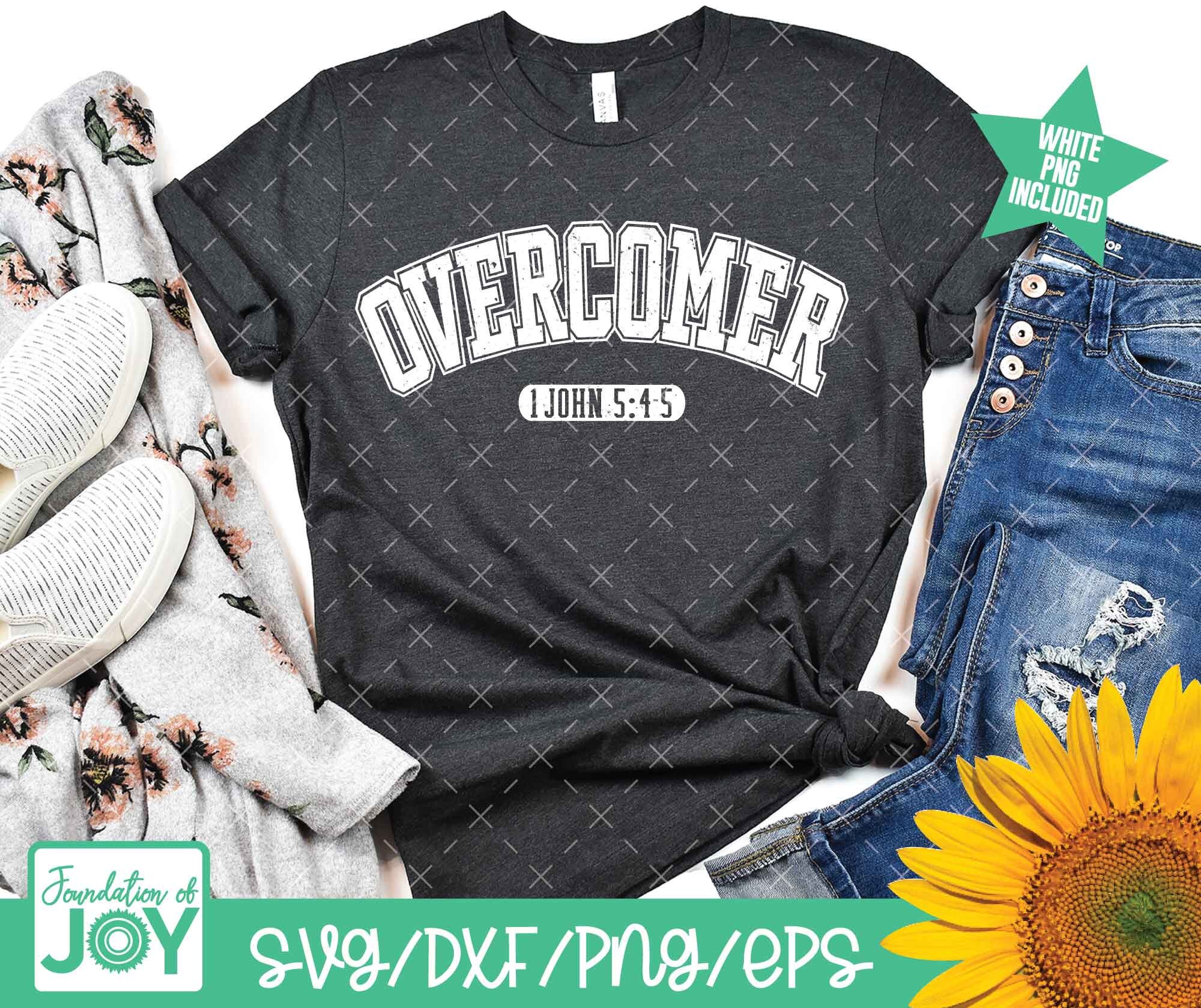 Overcomer Svg, Bible Verse Png, Varsity Lettering, Jersey Lettering ...