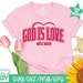God is Love, Valentine's Day Png, Bible Verse Svg, Glitter Dtf, Varsity ...