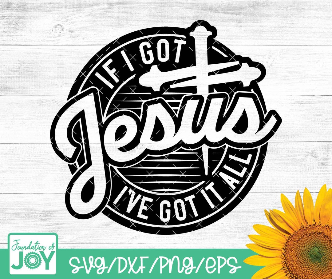 Wenn ich Jesus habe, habe ich alles svg, Retro Christian svg ...