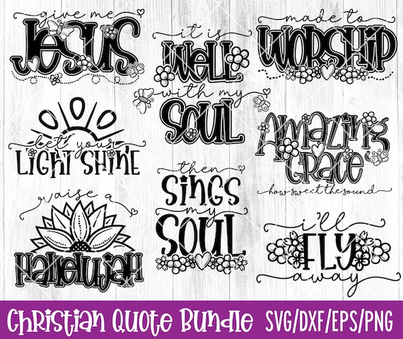 Christian Quote Bundle Svg Christian Song Bundle Hymns Svg | Etsy