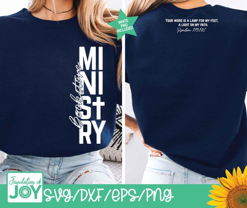 Bookstore Ministry, Bible Verse Png, Front and Back Design, Church ...