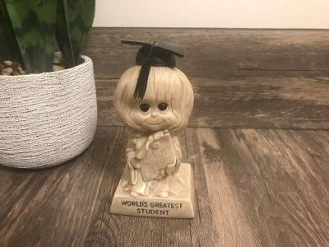 Vintage "world's Greatest Student" Statue/ by Russ Berrie/ 1970s/ Girl ...