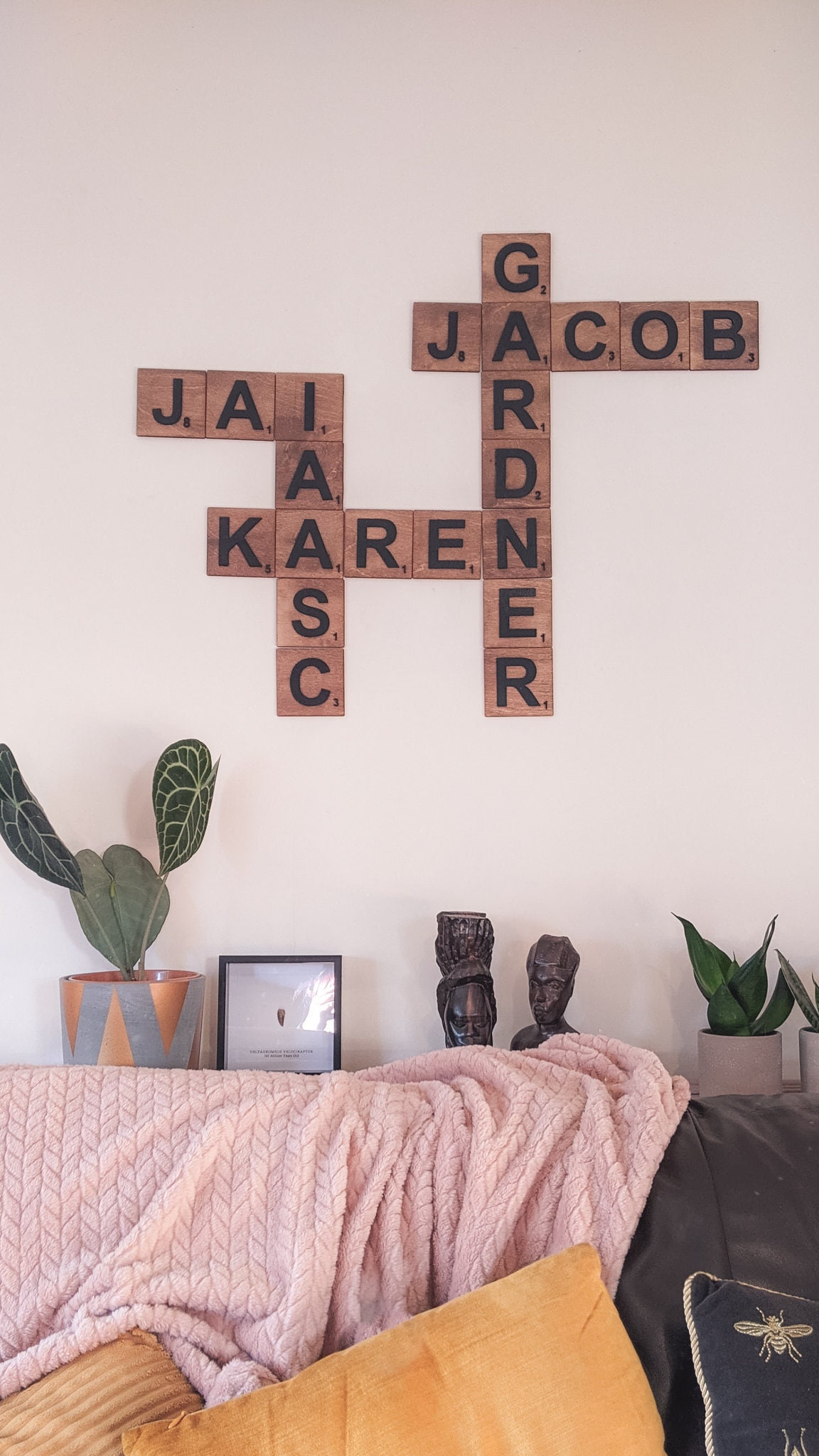 Scrabble Letters Wall Art Large Scrabble Letters Eco Birch | Etsy UK