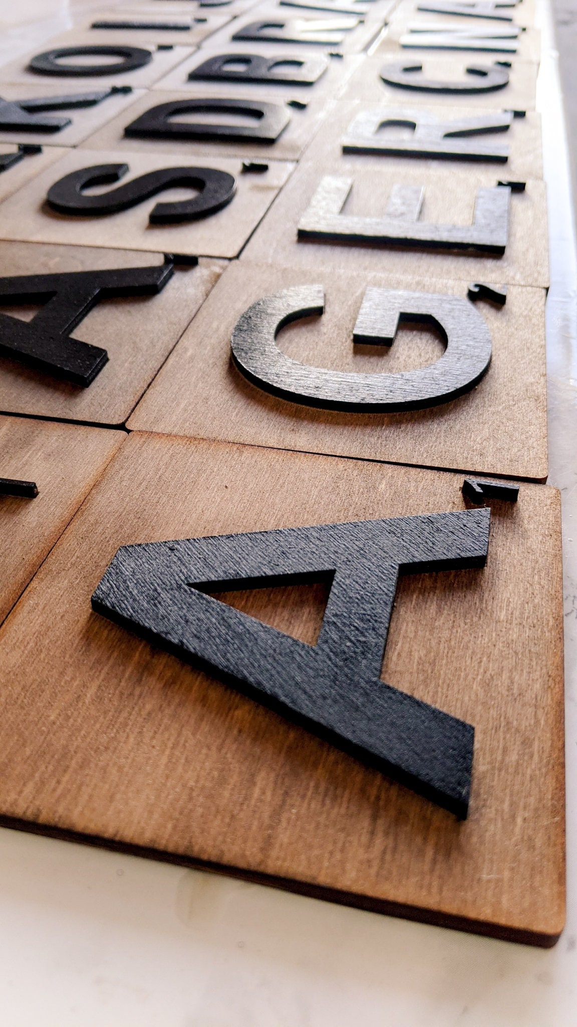 Scrabble Letters Wall Art Large Scrabble Letters Eco Birch | Etsy UK