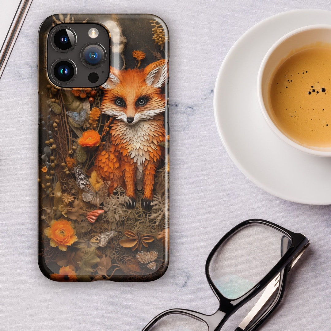 Woodland Fox Snap Case for Iphone® / 3D Embriodery Look Phone Case ...