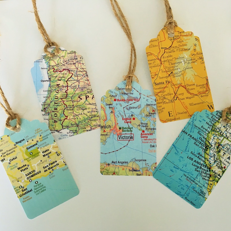 World Map Paper Bags - Etsy