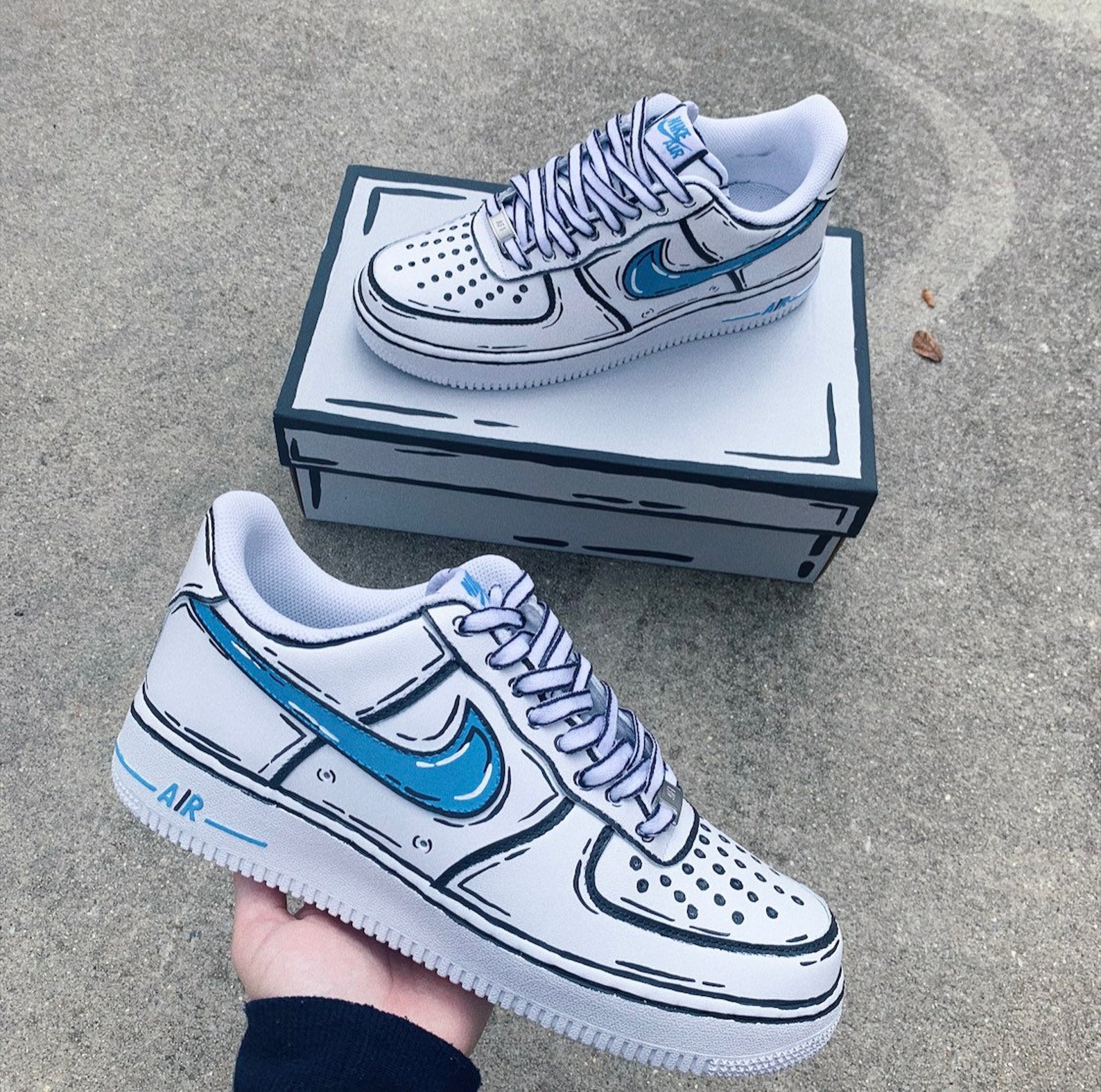 Pick Your Color Cartoon Custom Air Force 1 Sneakers - Etsy
