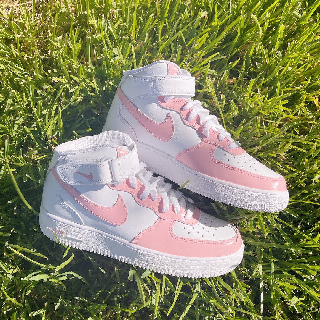 Bubble Gum Pink Custom Air Force 1 Sneakers Low/mid/high - Etsy