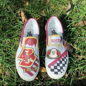 COLLEGE THEMED VANS Any College/sports Team/event - Etsy