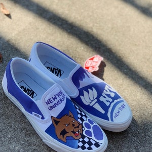 COLLEGE THEMED VANS Any College/sports Team/event - Etsy