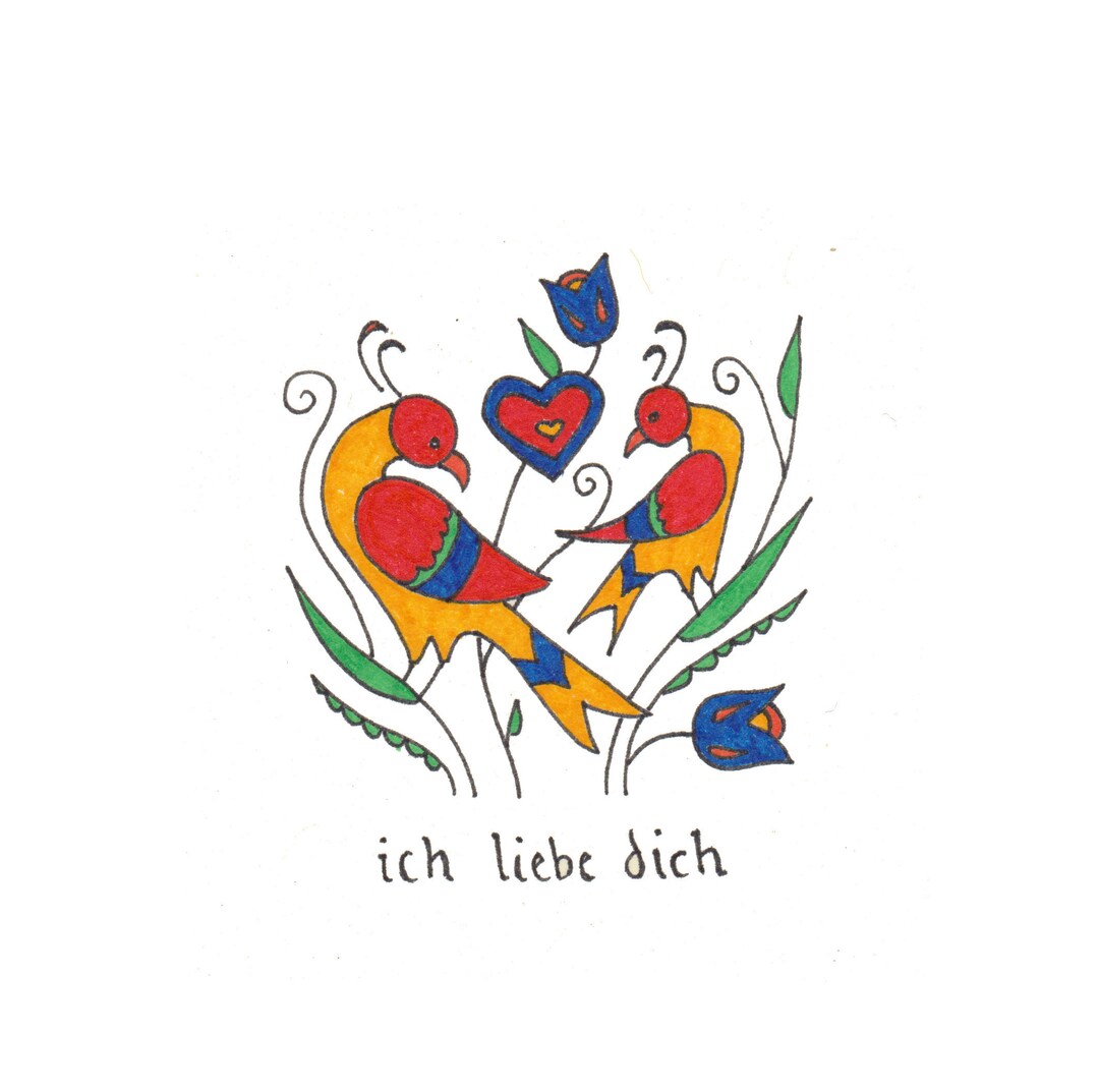 Distelfink / Goldfinch Love - Print - Etsy