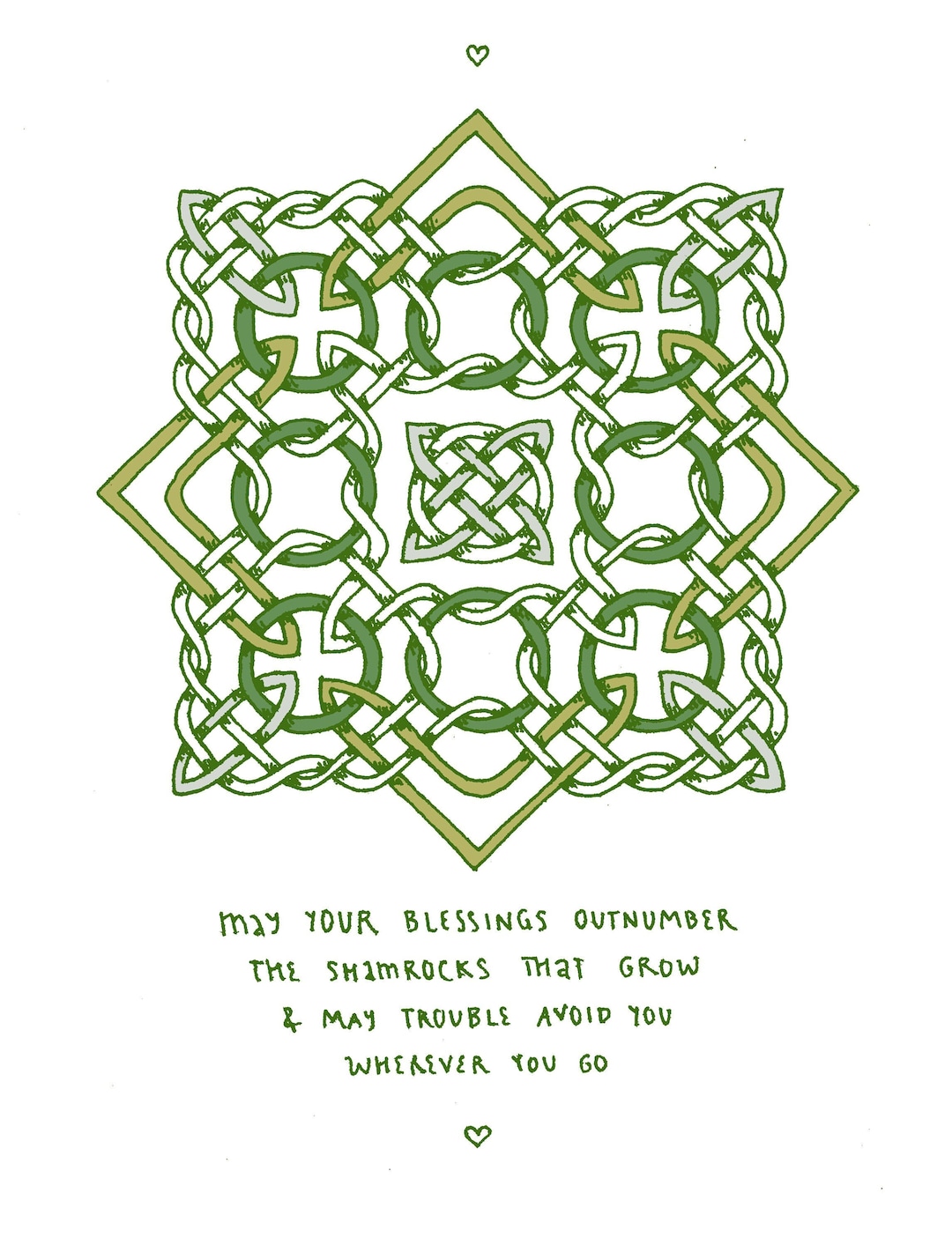 Blank Note Cards - Celtic Knot & Blessing - Etsy