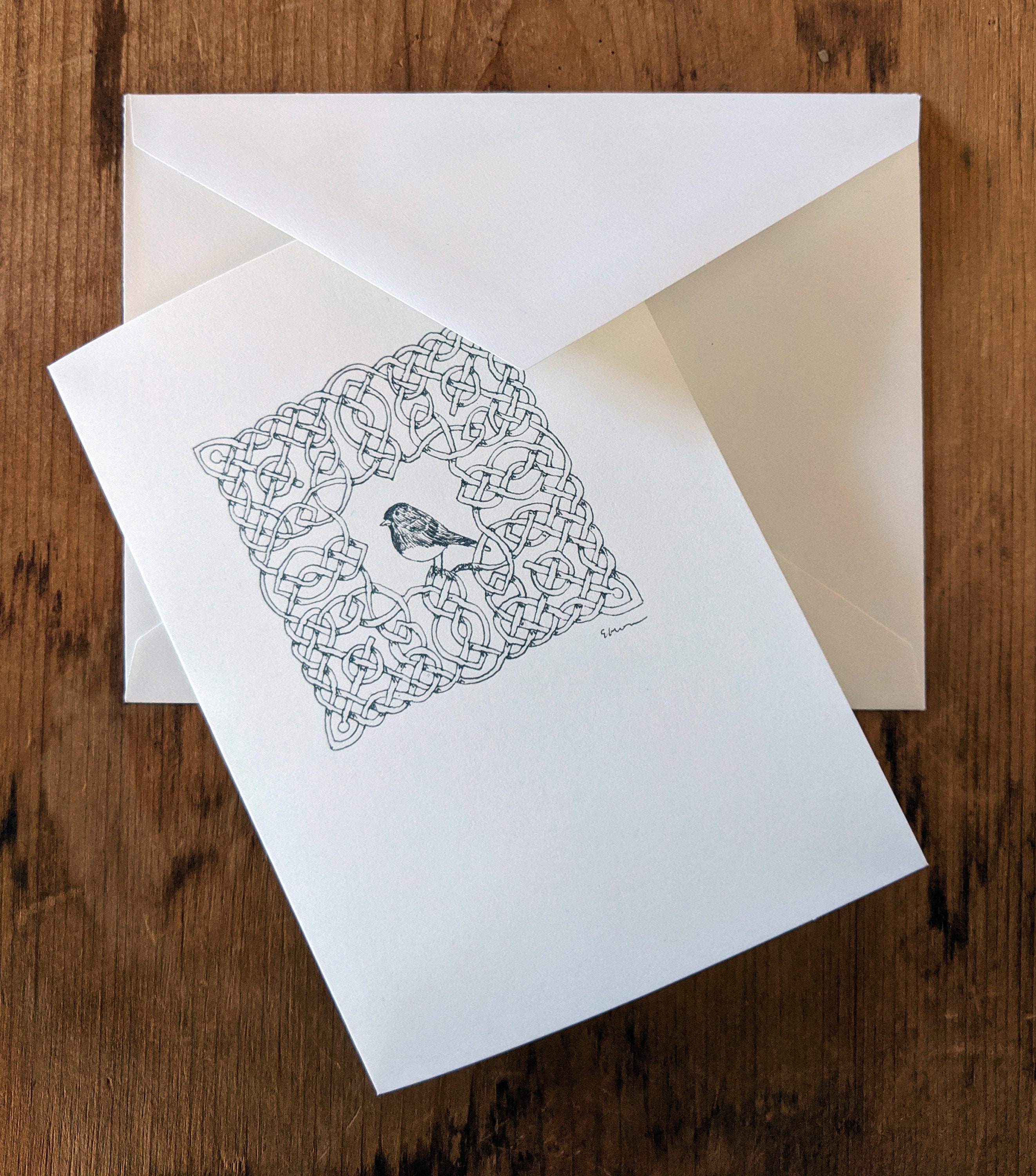 Blank Note Cards Celtic Knot & Bird - Etsy