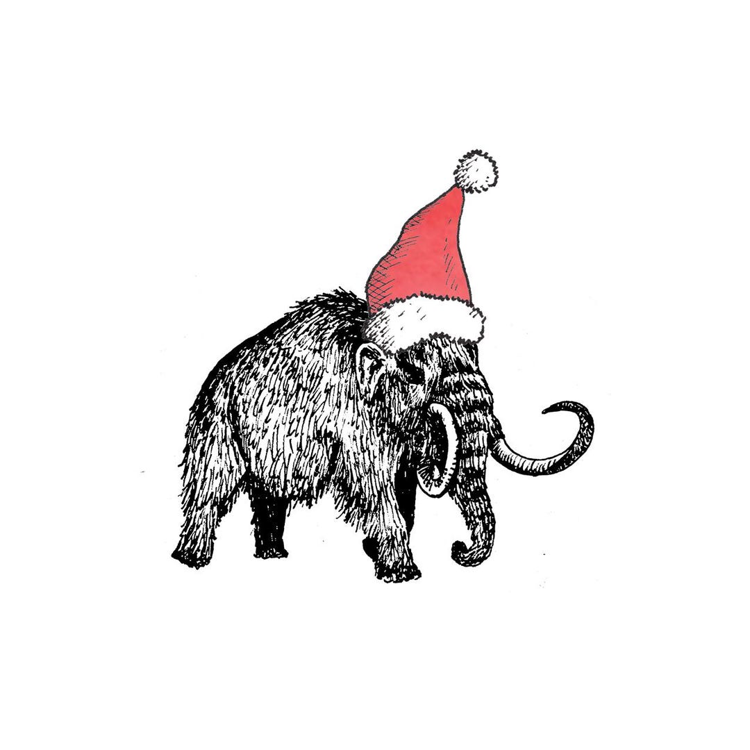 Holiday Woolly Mammoth Cards (blank) - Etsy