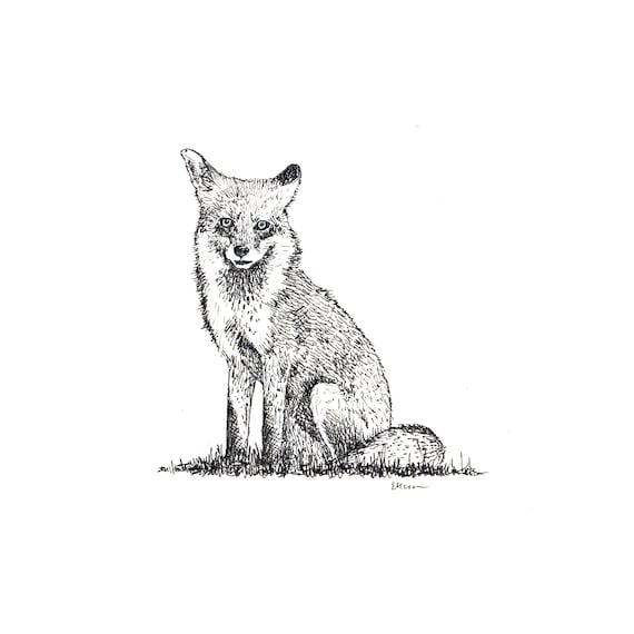 Red Fox Print | Etsy