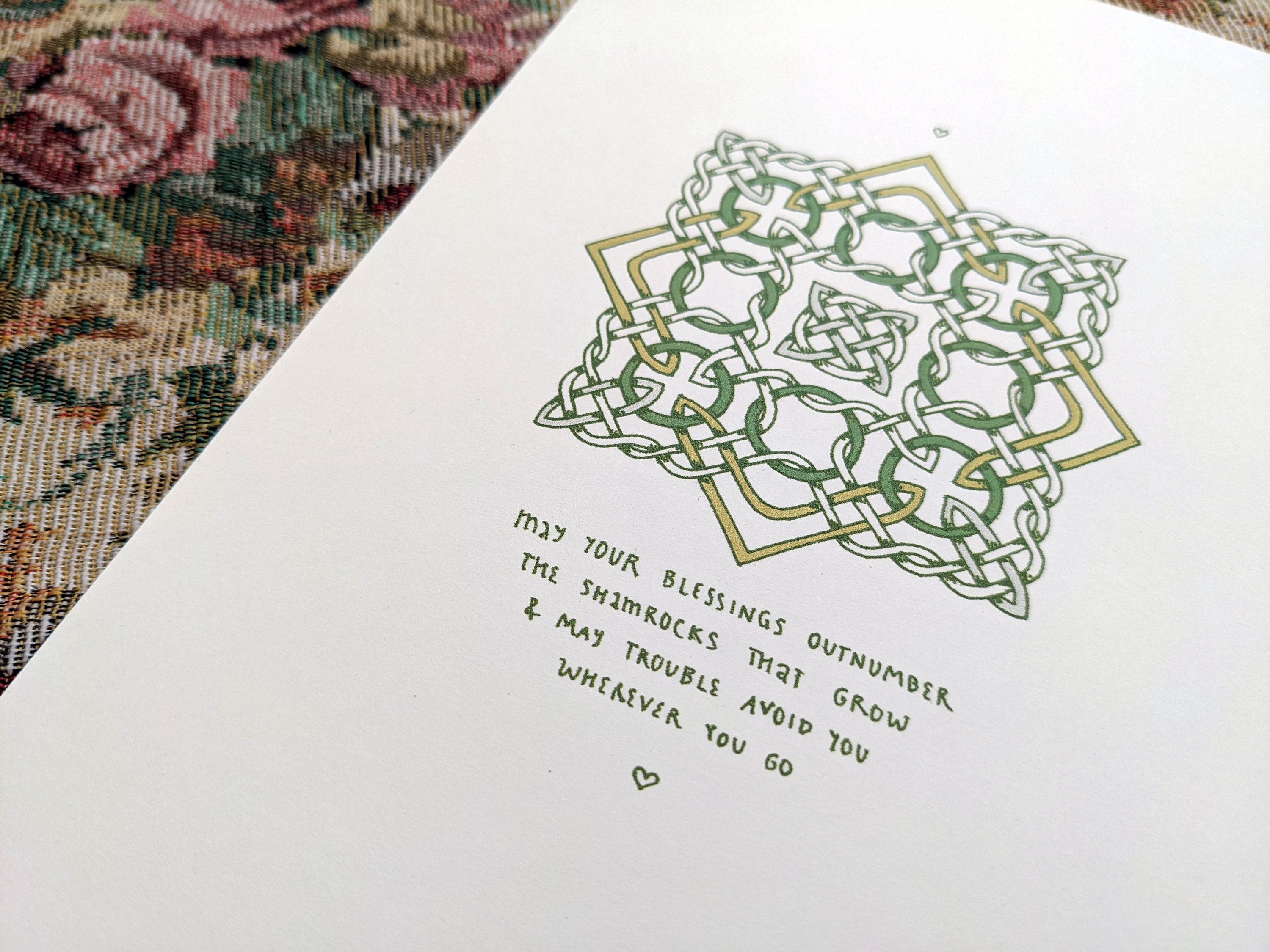 Blank Note Cards - Celtic Knot & Blessing - Etsy