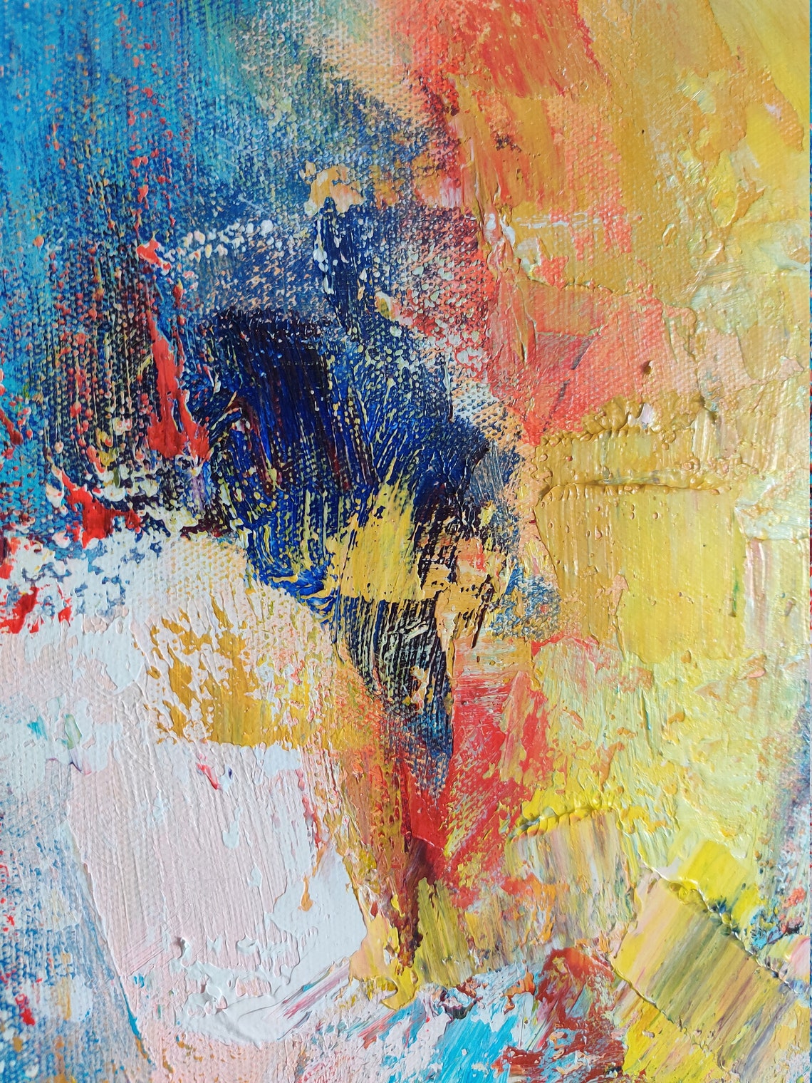 Starry Sky Oil Paintinglarge Abstract Paintingmodern Home - Etsy