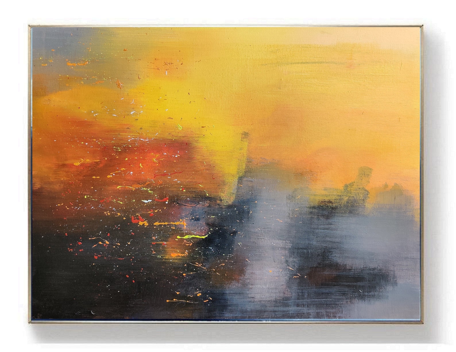 Large Abstract Painting Original Abstract Wall Artyellow - Etsy