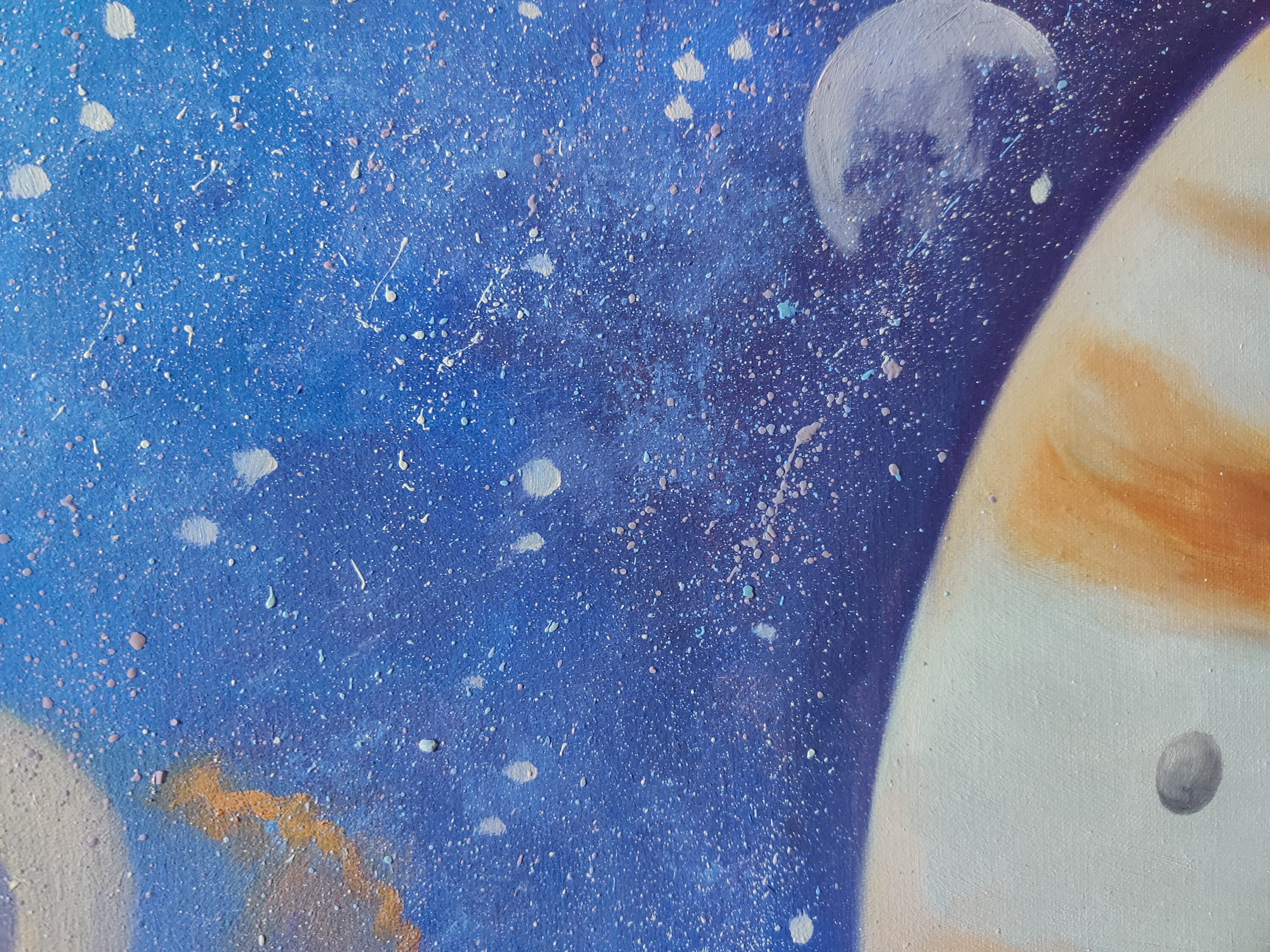 Jupiter Space Oil Painting Large Abstract Paintingmodern - Etsy UK