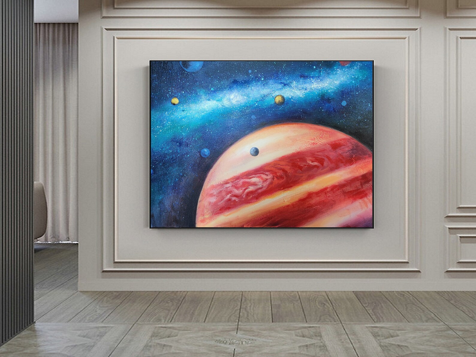 Jupiter Space Oil Painting Large Abstract Paintingmodern - Etsy
