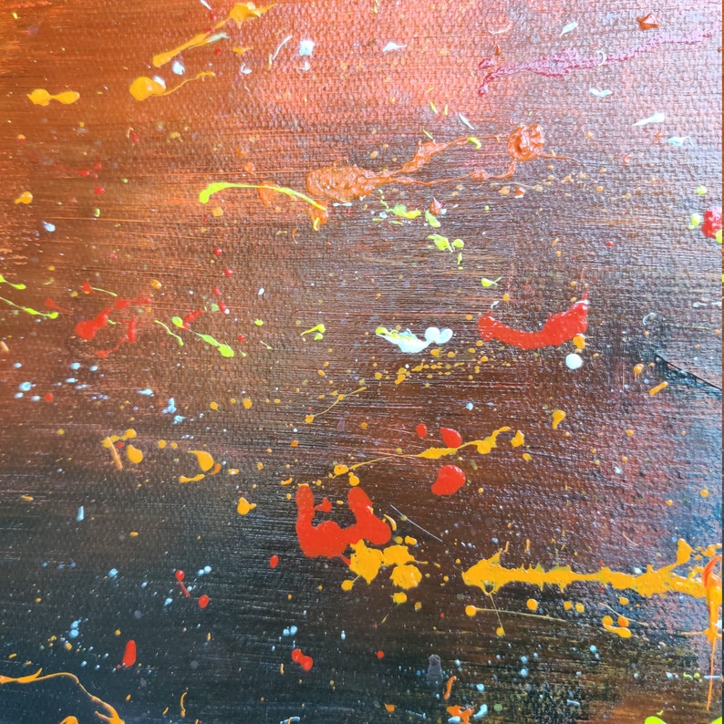 Original Abstract Wall Art Yellow Abstract Oil Painting On | Etsy