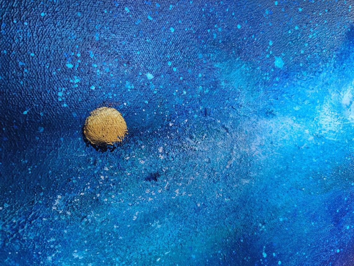 Jupiter Space Oil Painting Large Abstract Paintingmodern - Etsy