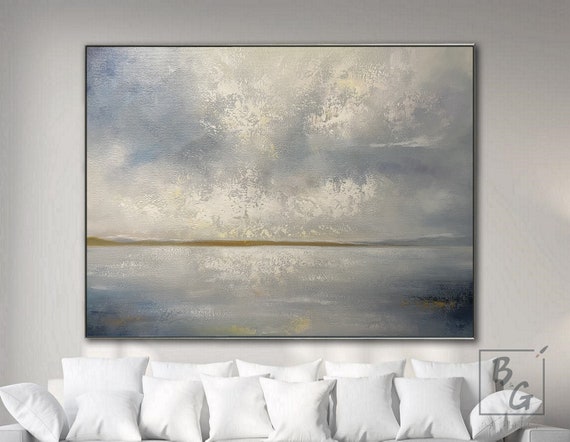 Large Abstract Paintingocean Paintingsunshine Sky Sea | Etsy