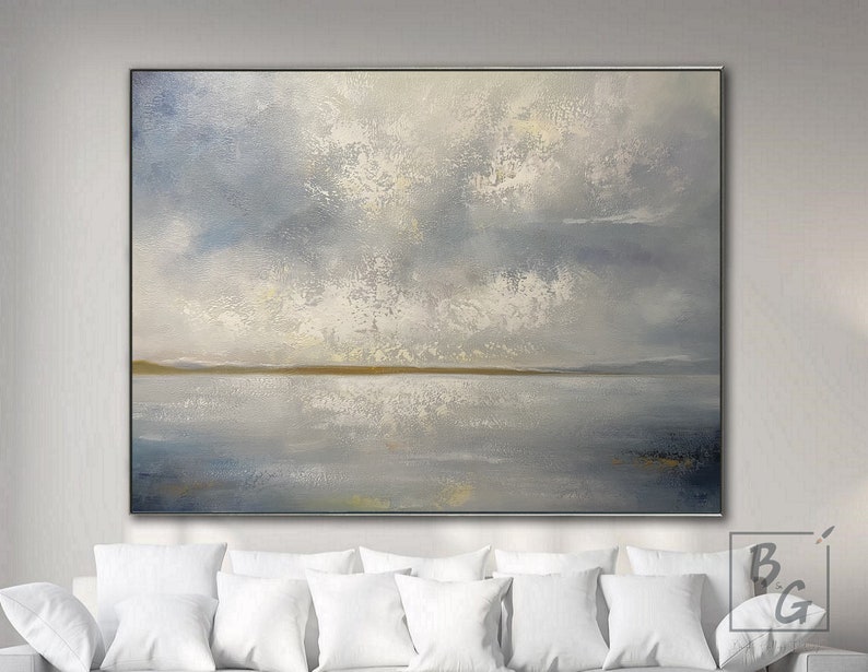 Large Abstract Painting,ocean Painting,sunshine Sky Sea Painting ...