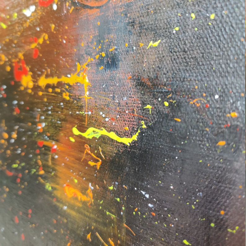 Original Abstract Wall Art Yellow Abstract Oil Painting On | Etsy