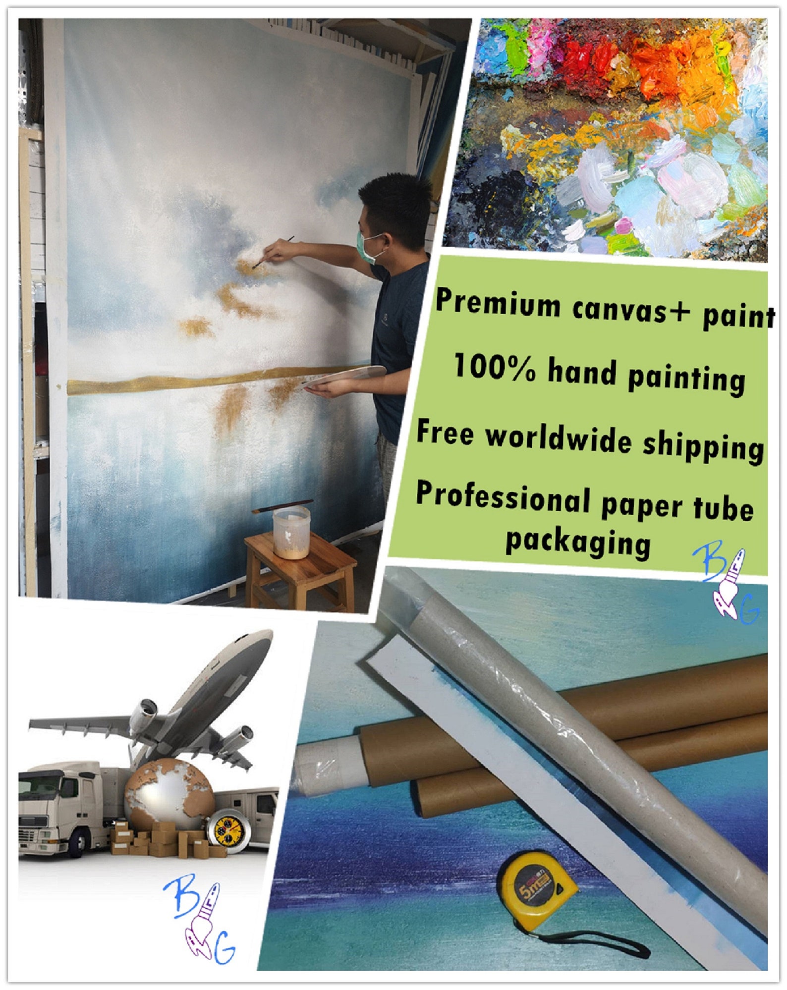 Jupiter Space Oil Painting Large Abstract Paintingmodern | Etsy