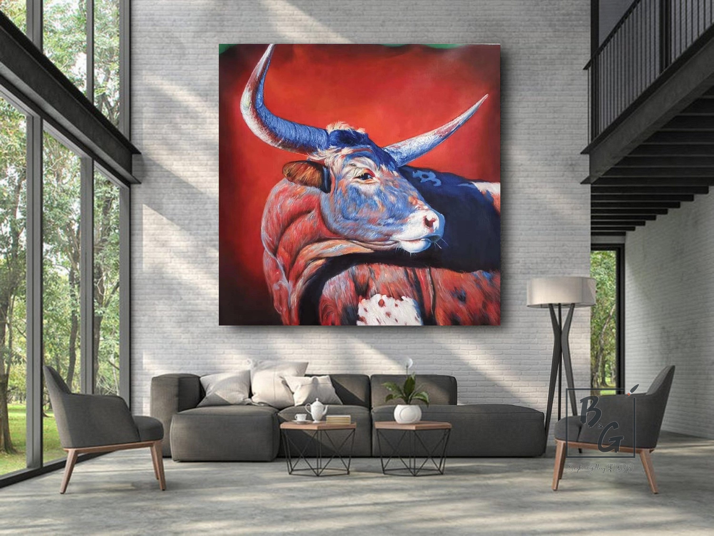 Abstract Bull Art