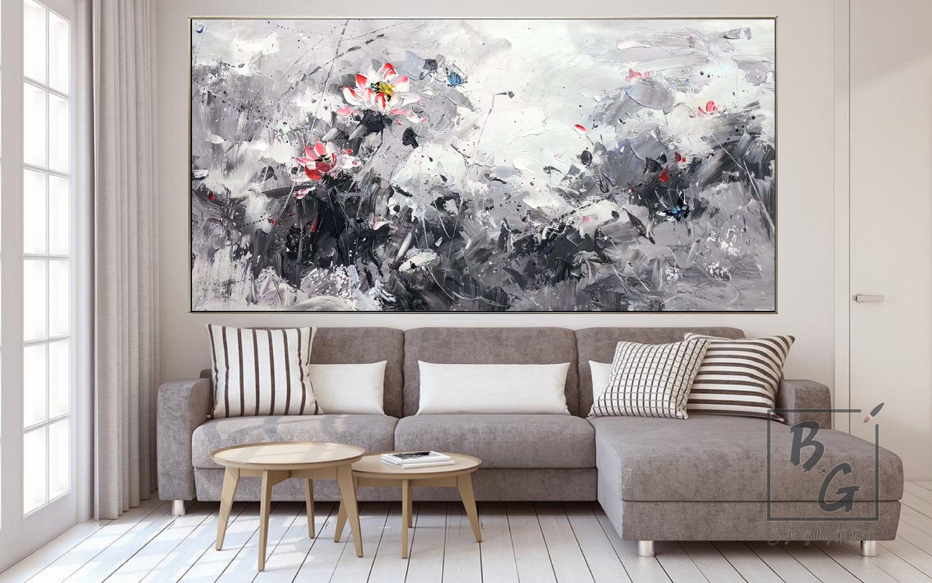 Abstract Flower Oil Paintingoriginal Floral Artabstract - Etsy