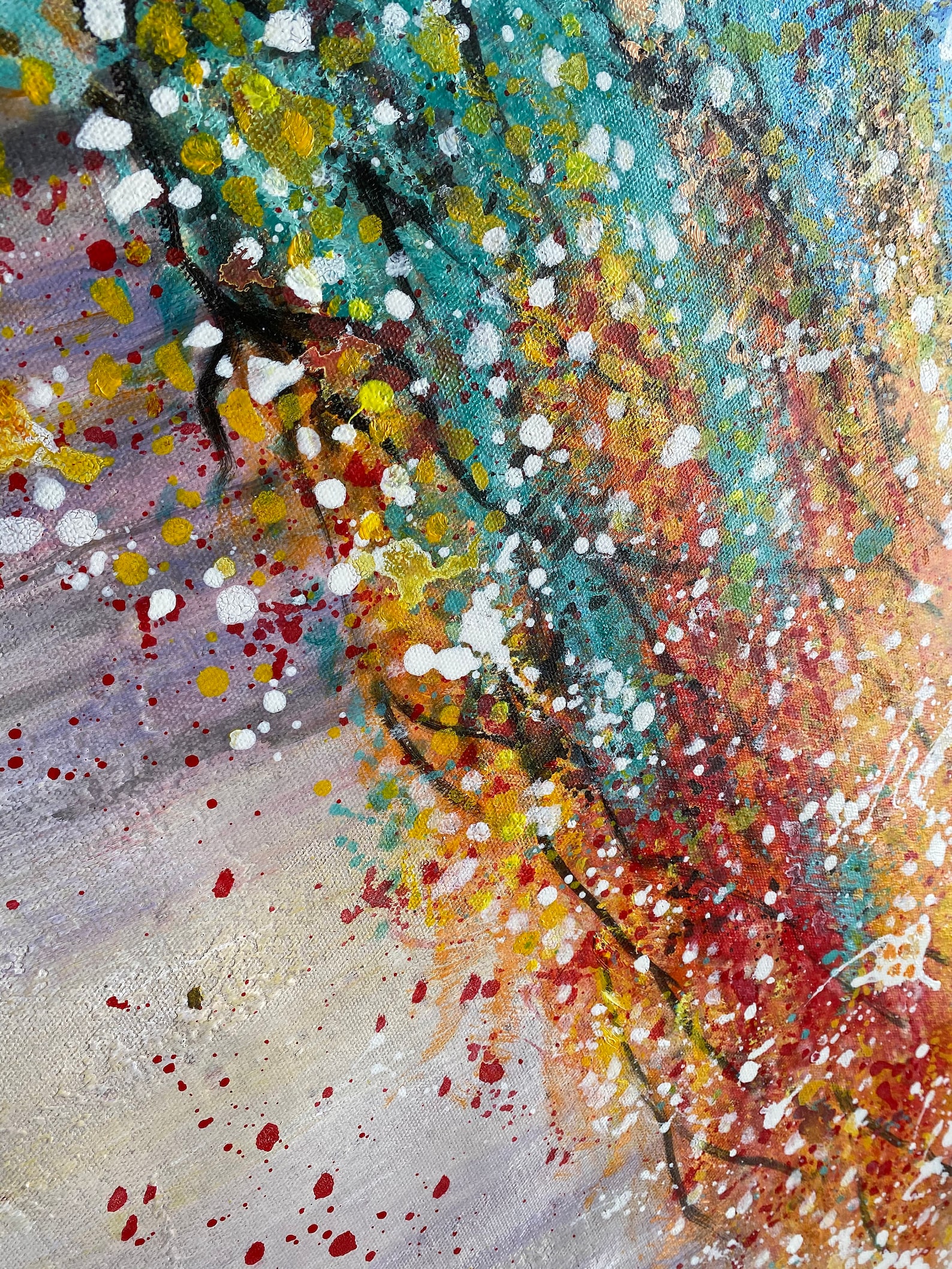 Green Abstract Oil Paintingabstract Trees Artabstract - Etsy