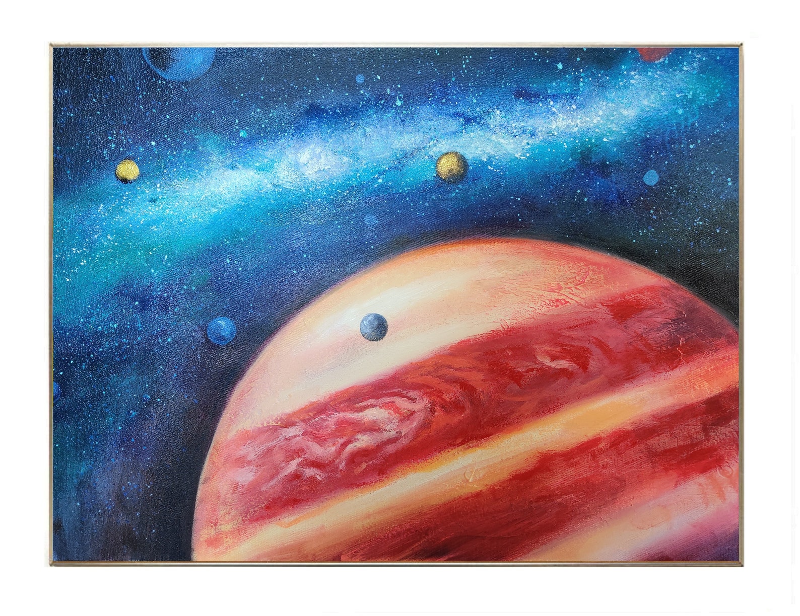 Jupiter Space Oil Painting Large Abstract Paintingmodern - Etsy