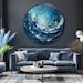 Circle Abstract Painting on Canvas,blue Abstract Painting,vortex ...