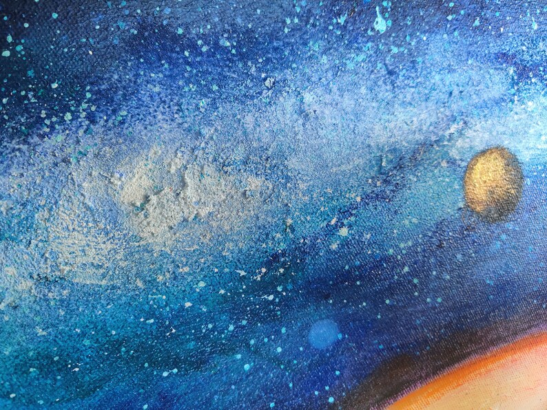 Jupiter Space Oil Painting Large Abstract Paintingmodern - Etsy