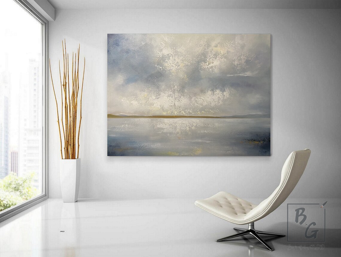 Large Abstract Painting,ocean Painting,sunshine Sky Sea Painting ...