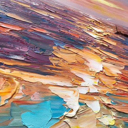 Large Ocean Paintingabstract Paintingsunshine Sky Sea - Etsy