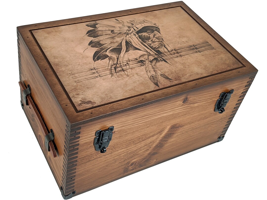 American Indian Chief Keepsake Box - Etsy