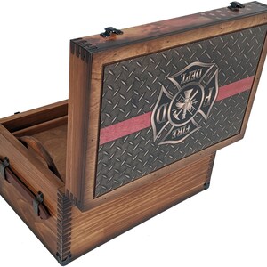 Firefighter Thin Red Line Keepsake Box - Etsy